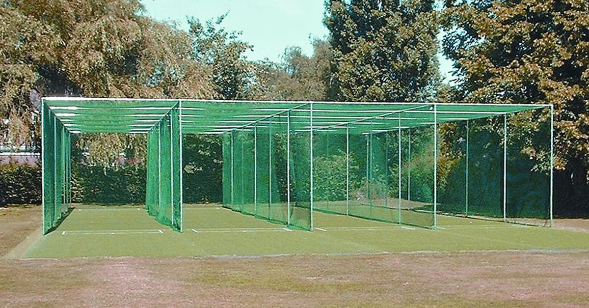 4 Bay Fixed Frame Cricket Cage & Net (21.95 x 14.64m) - Huck