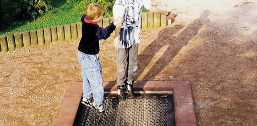 Buried frame for dig-in trampolines, Mini trampoline - Huck