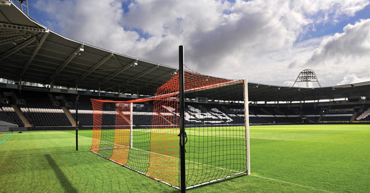 Full-Size Box Football Goal Nets | Vertical Net Stripe - Huck