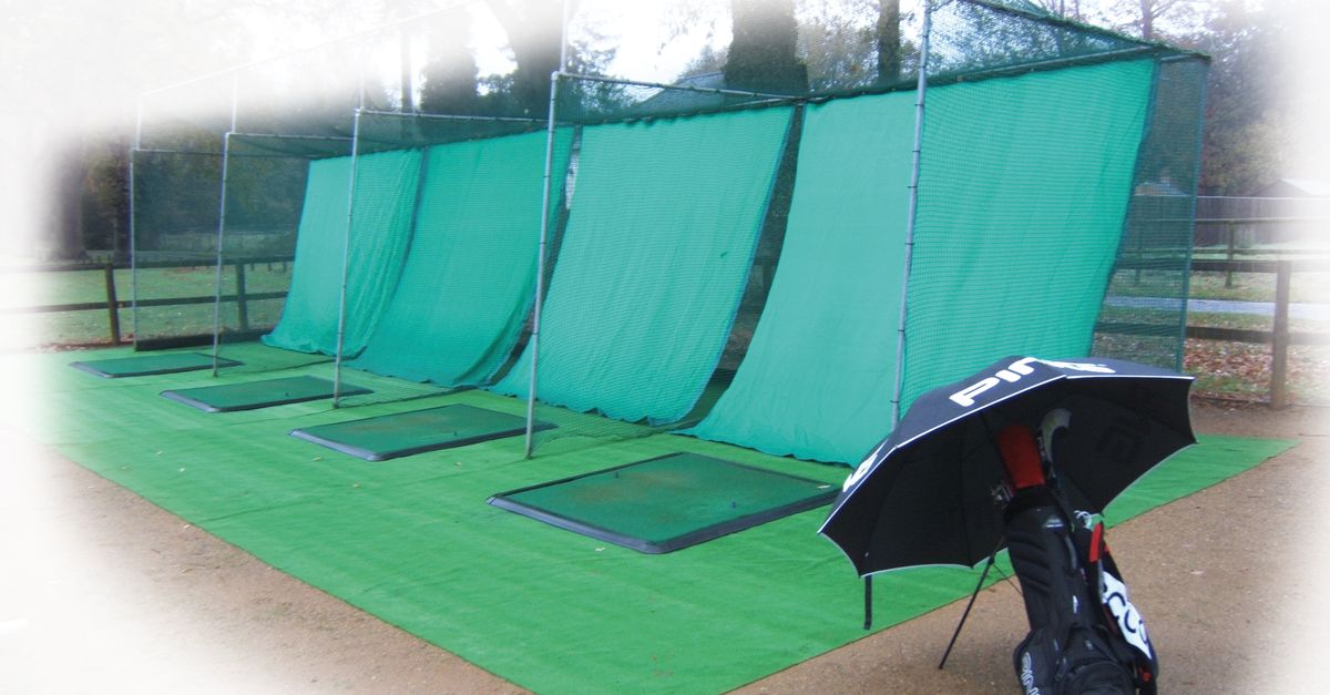 2 Bay Socketed Golf Cage & Net - 3m x 6m x 3m - Huck
