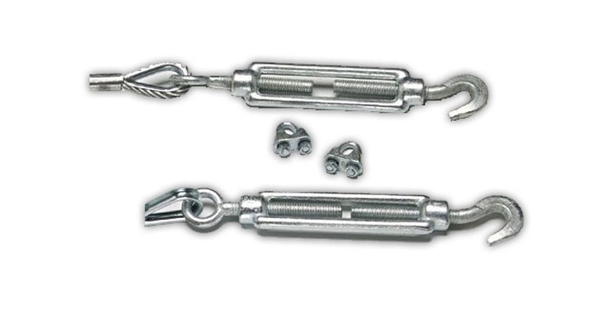 Tensioners and Wire Rope Grips for 4mm Steel Cable - Huck