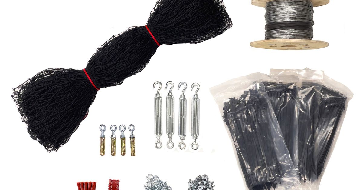 5m x 5m Bird Netting Kit & Fixings | Fast UK Shipping - Huck