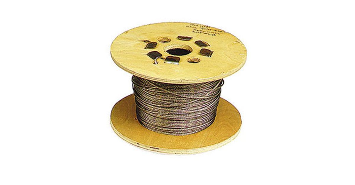1.5mm Net Straining Wire, 7x7 Galvanised - 100m Coil - Huck