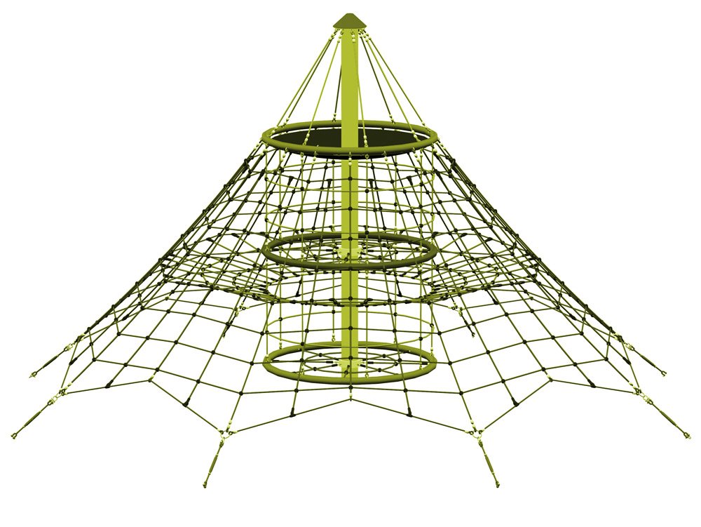 Dino 2 rope net pyramid - Huck